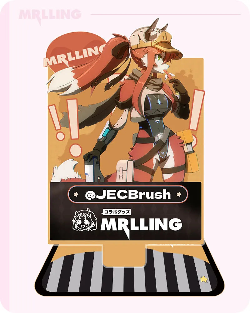 JECBrush Furry Fox Anime Acrylic Stand | MRL Furry Merch – MRLLING